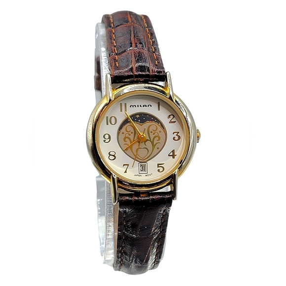 Milan | Accessories | Rare Vintage Ladies Milan Moonphase Date Quartz ...